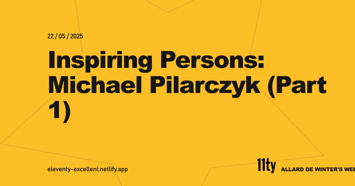Inspiring Persons: Michael Pilarczyk (Part 1)